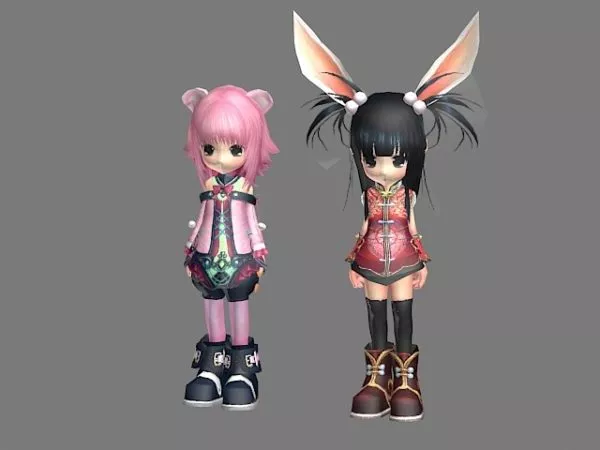 Anime Rabbit Girl Character Free 3d Model - .Max, .Vray - Open3dModel Anime Rabbit Girl Character Free 3d Model - .Max, .Vray - Open3dModel
