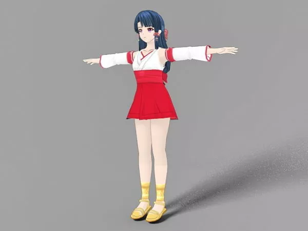 Cute Anime Girl Free 3d Model Max Vray Open3dmodel 125174