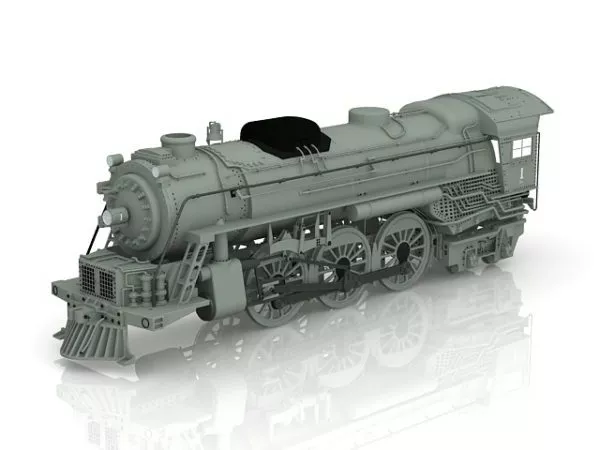 Бесплатная 3d модель паровоза - .3ds - Open3dModel