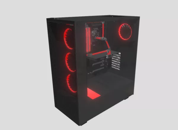 Computer Cpu Case Watercooled Free 3d Model Fbx Open3dmodel
