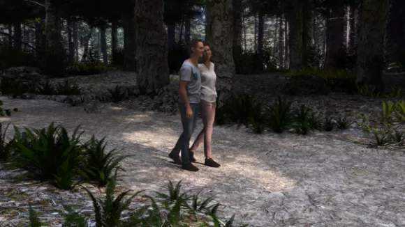 Couple Character Walking Free 3d Model Obj Open3dmodel