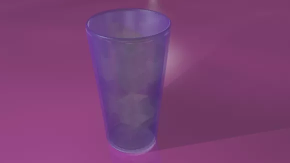 Glass Cup With Ice Free 3d Model Obj Open3dmodel