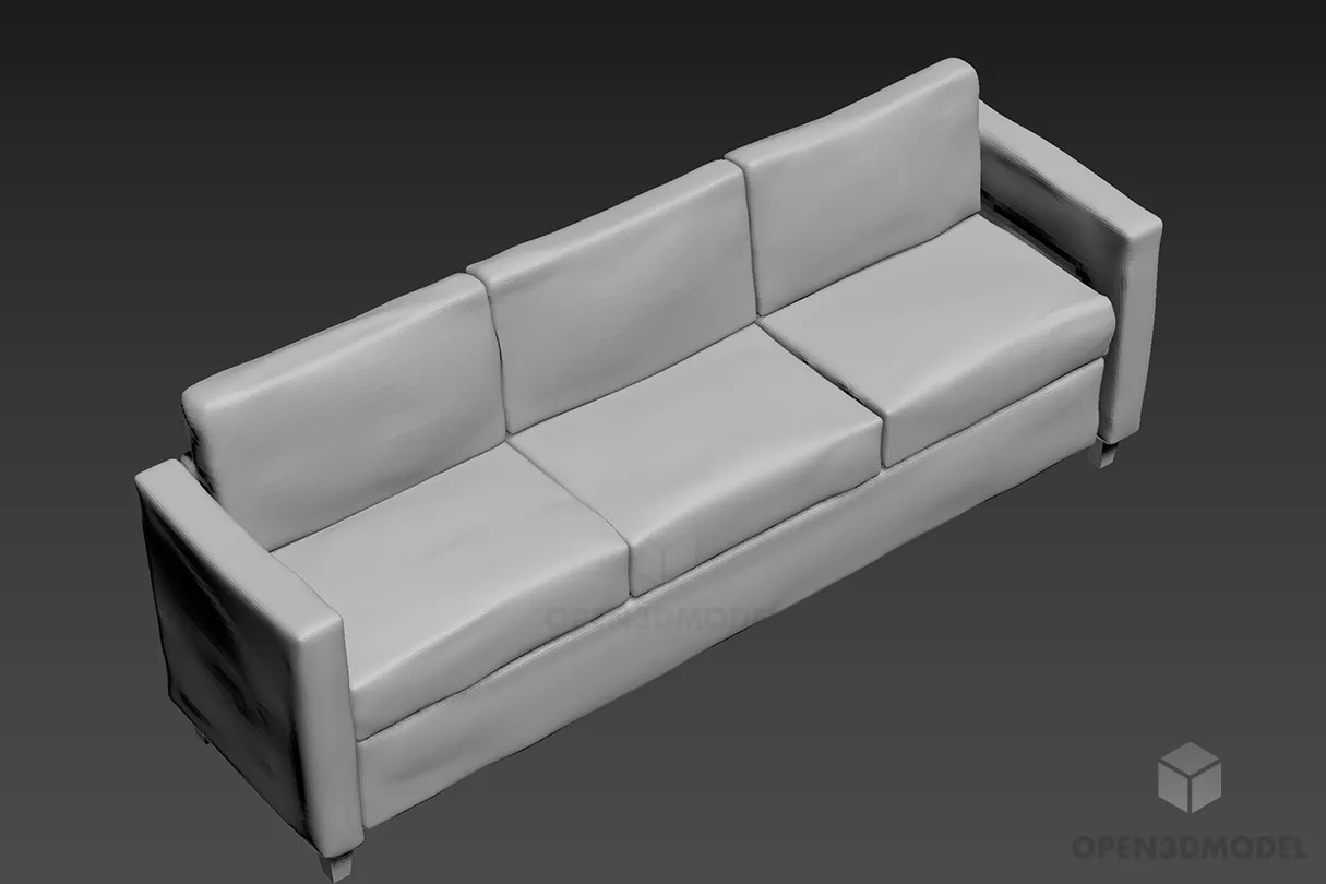 Living Room Sofa L Shape Leather Sofa Free 3d Model 3ds Gsm Open3dmodel