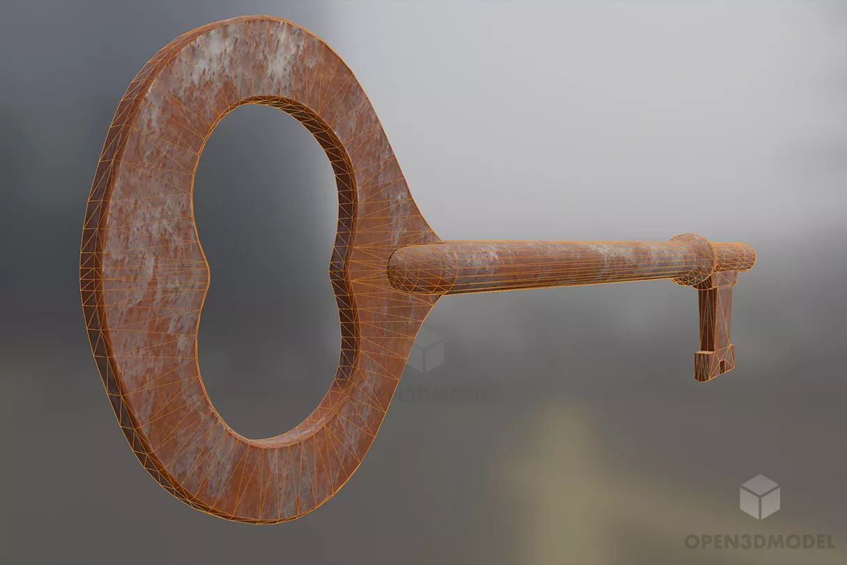Rust Lock Key Free 3d Model Blend C4d Dae Fbx Obj Open3dmodel