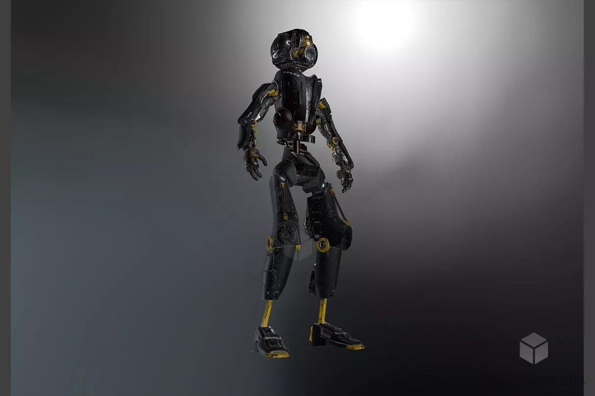 Rustic Humanoid Robot Free 3d Model 3ds Dae Fbx Ma Mb Max